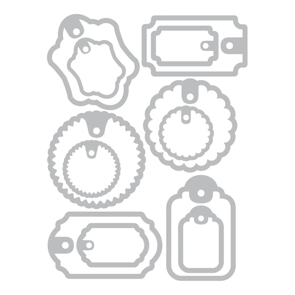 Gift Tags Thinlits Dies Set 12pk Tim Holtz By Sizzix 662423 – Thats Really Crafty