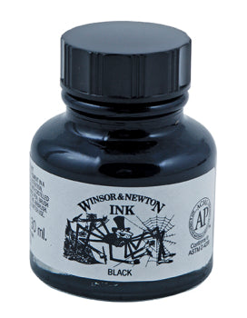 Large Black Indian Ink Spider 30ml Bottle Winsor & Newton Ink 1010030 ...