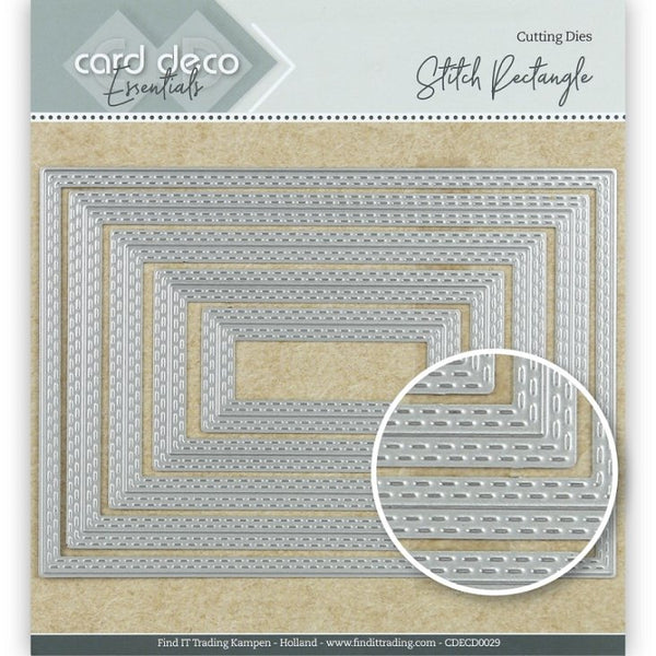 Stitch Rectangle Cutting Dies Card Deco Essentials By Find It CDECD002 ...