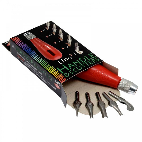 Lino Handle and 5 Cutters Lino Cutter – Thats Really Crafty
